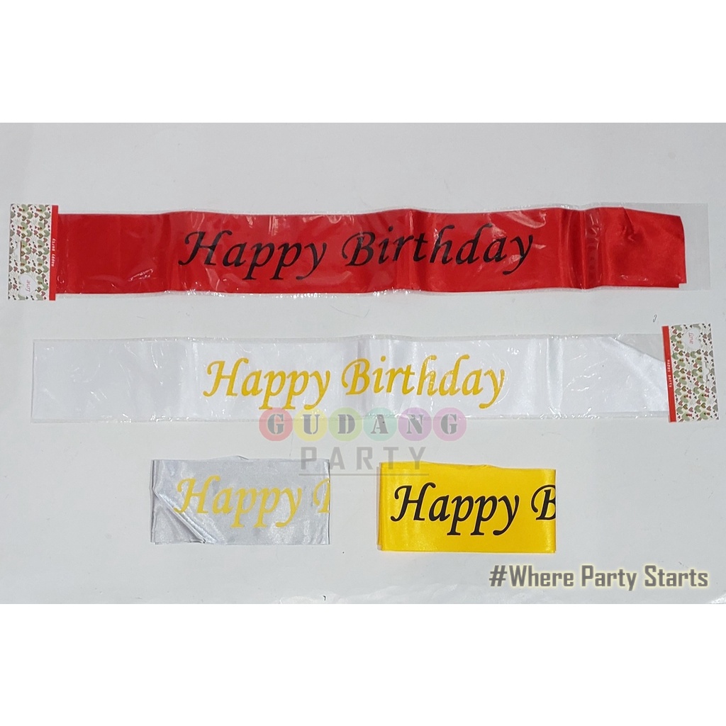 Jual Sash Congratulations/Sash Happy Birthday/Selempang Ultah/Selempang ...