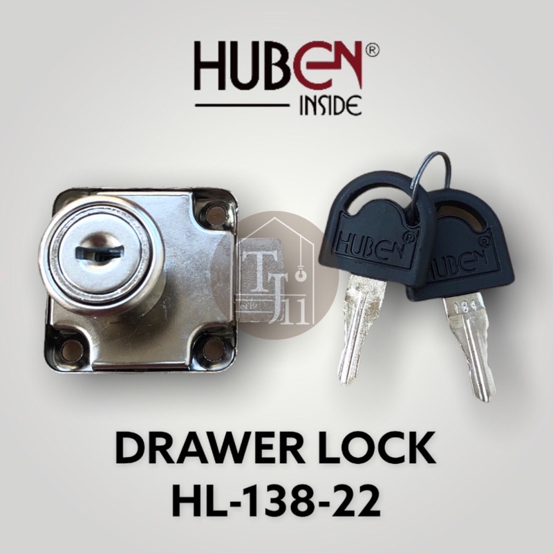 Jual Kunci Laci Lemari HUBEN Drawer Lock HL-138-22MM / Kunci Laci Lemari HUBEN HL 138 22 / Kunci ...