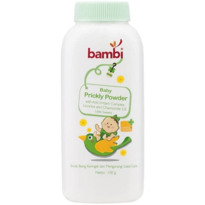 Jual Bambi Prickly Powder 100gr (bedak gatal biang keringat) | Shopee ...