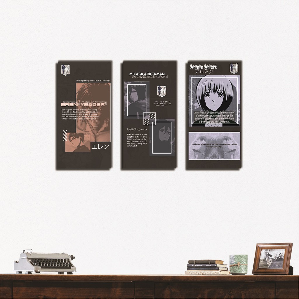 Jual Attack on Titan / AOT Art Design - Wall Decor / Hiasan Dinding ...
