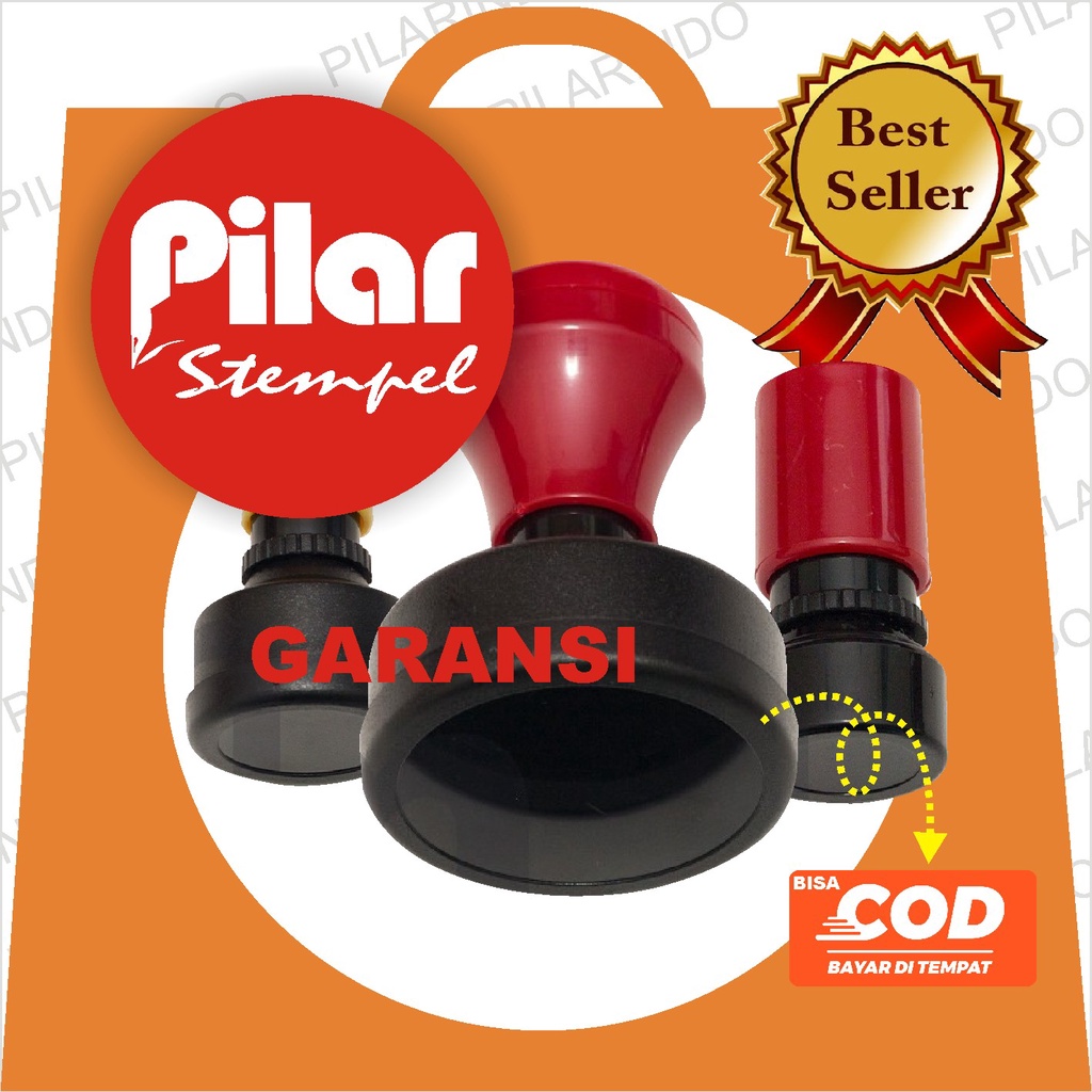 Jual Stempel, stempel logo bulat perusahaan custom warna nama kantor otomatis praktis tanpa ...
