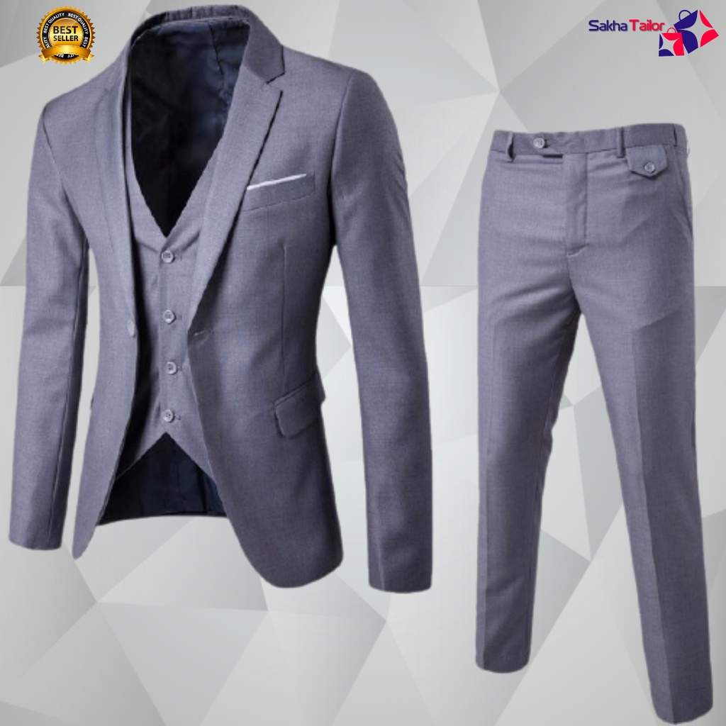 Jual Setelan Jas Pria - Stelan Jas Pria, Setelan Jas, Setelan Blazer, Jas Pria - Slim Fit ...