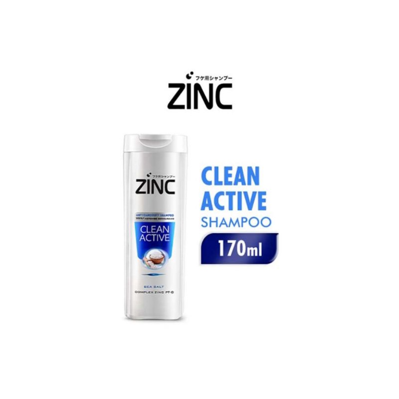 Jual ZINC Shampoo Anti Dandruff Clean Active 170 ml | Shopee Indonesia