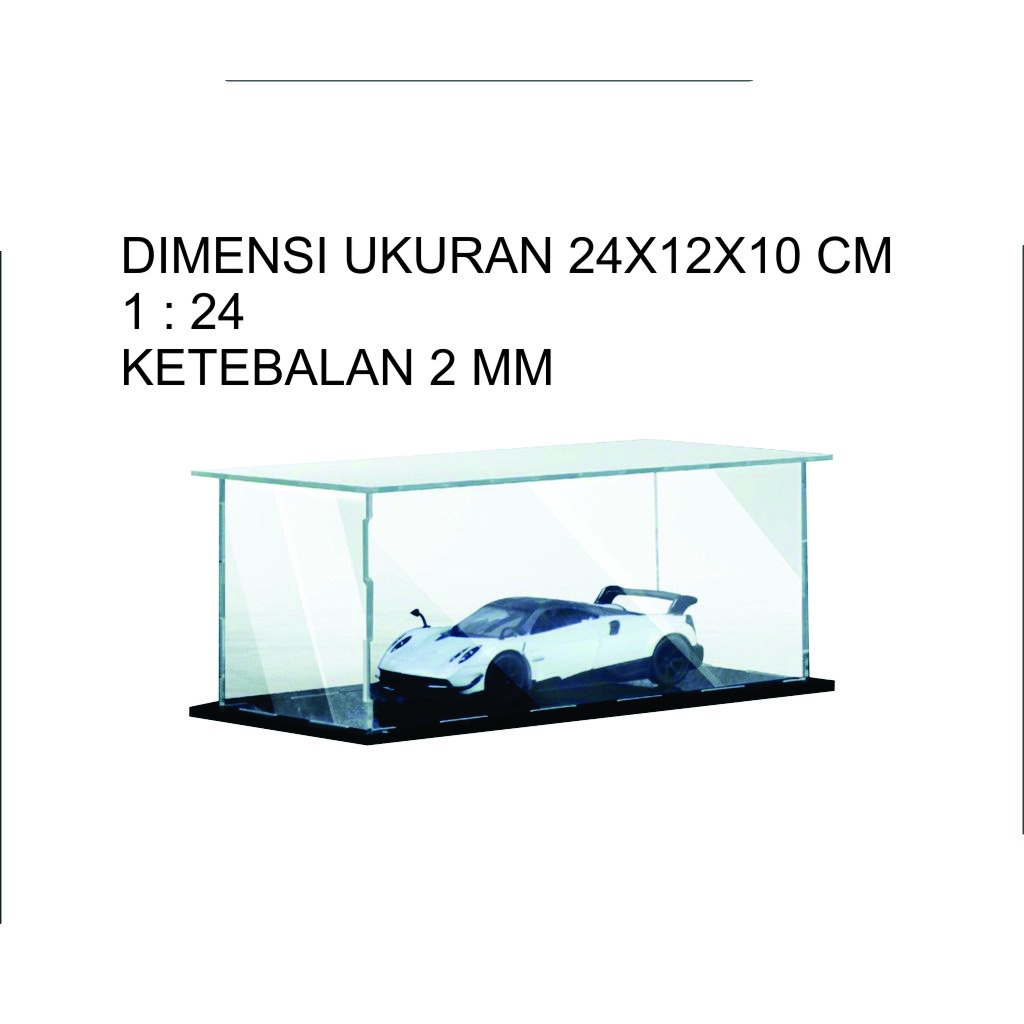 Jual BOX DISPLAY / DIECAST BOX ACRILIC 1: 24 (ukuran 24 x12 x 10cm ...