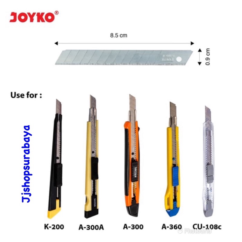 Jual Refill isi cutter pemotong merk joyko A-100 (1 tube isi 5 pc ...