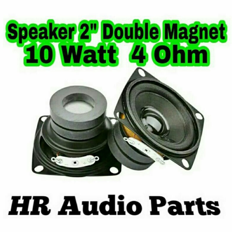 Jual Speaker Mini 2" Inch 10W 4R 4Ohm Double Magnet 5Cm 50mm + Lubang Baut | Shopee Indonesia
