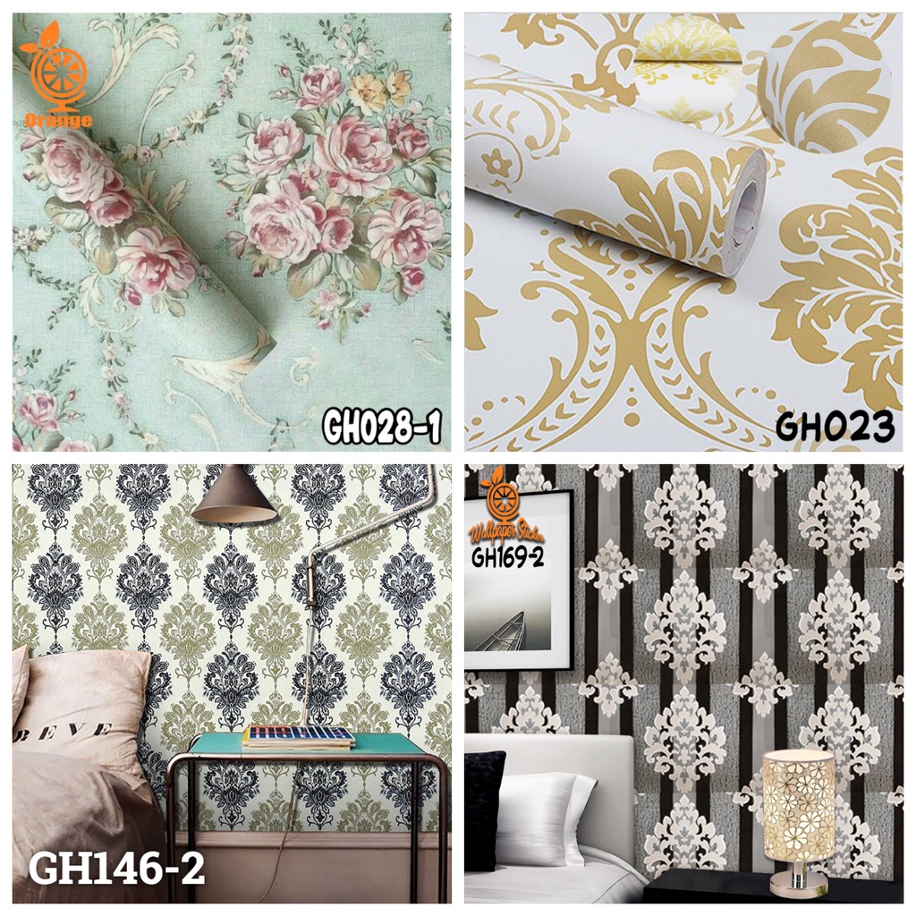 Jual Wallpaper Stiker Motif Shabby Wallpaper Dinding Shabby Hijau Tosca