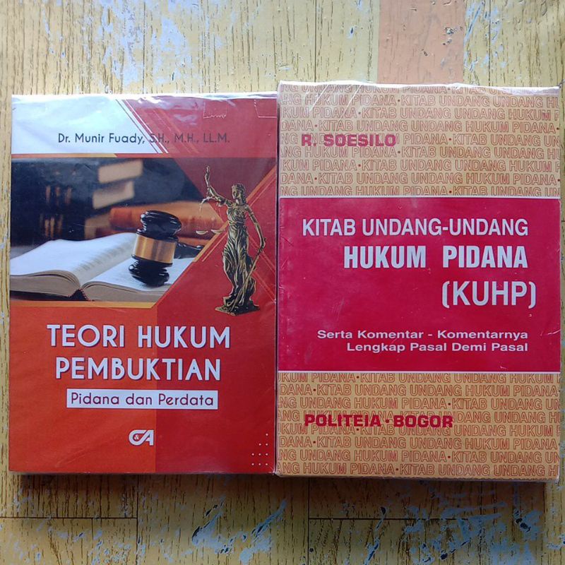 Jual Paket Teori Hukum Pembuktian Pidana dan Perdata dan KUHP R.Soesilo ...