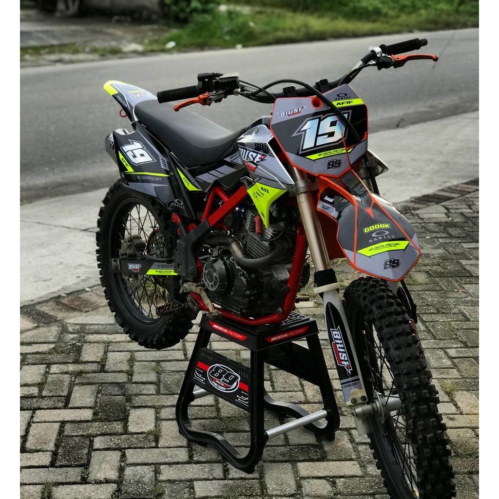 Jual DECAL KLX/GORDON / D'TRACKER /CRF (BISA RUBAH NAMA,NO,WARNA ...