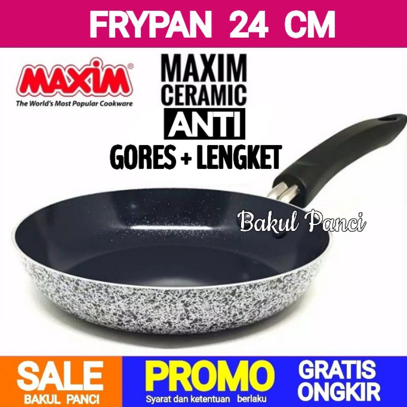 Jual MAXIM CERAMIC FRYPAN 20 / 22 / 24 / 26 CM - MAXIM NEOSTONE FRY PAN ...