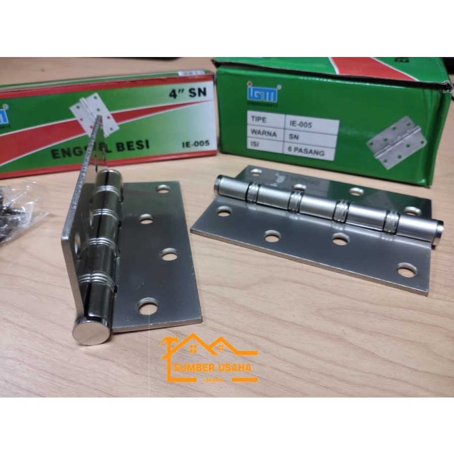 Jual aneka-Engsel Tebal Stainles 4" Inch Bagus / Engsel Pintu Jendela ...