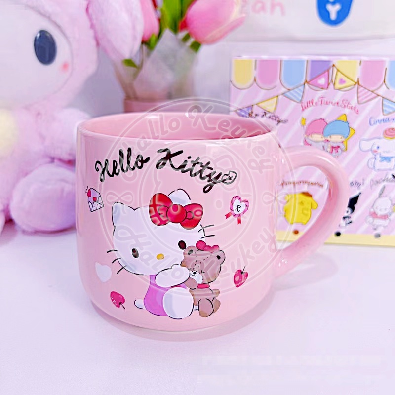 Jual mug cangkir gelas keramik pink hello kitty tiny chum | Shopee ...