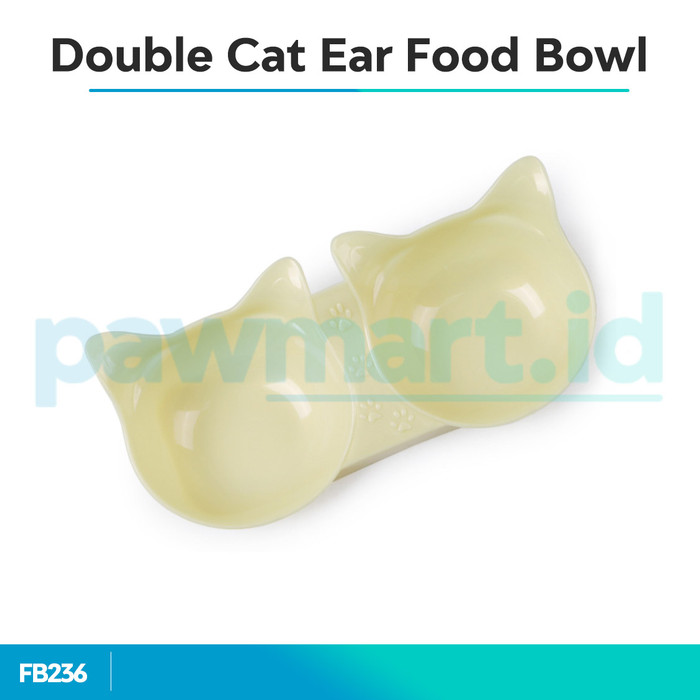 Jual DOUBLE CAT EAR FOOD BOWL - KUNING | Shopee Indonesia