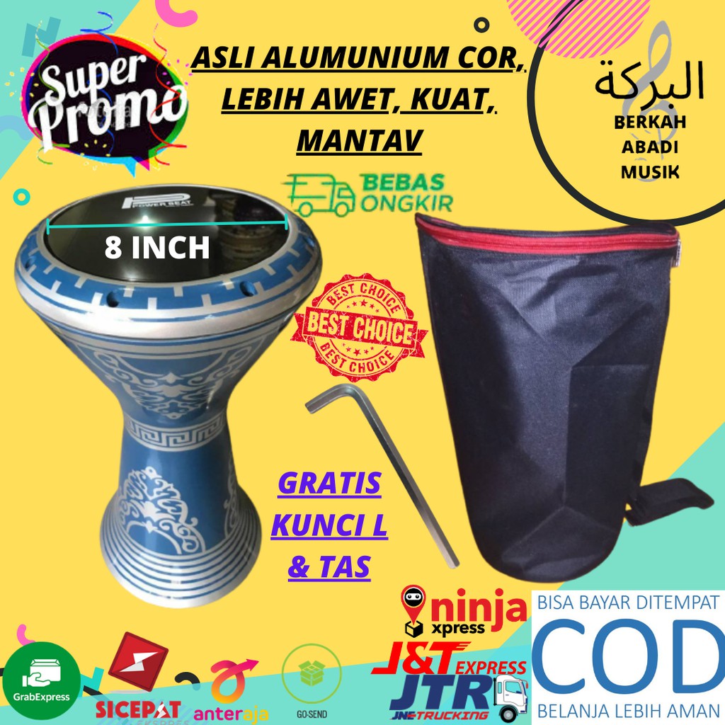 Jual Darbuka 8 inch darbuka alumunium cor 8 tumbuk darbuka dumbuk ...
