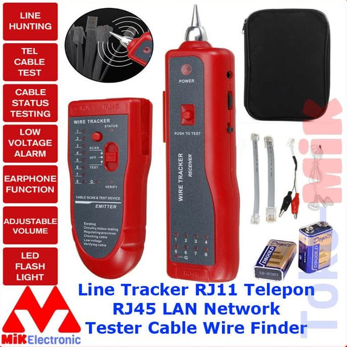 Jual Wire Line Tracker Tester Hubungan Kabel LAN RJ45 Telepon RJ11 ...