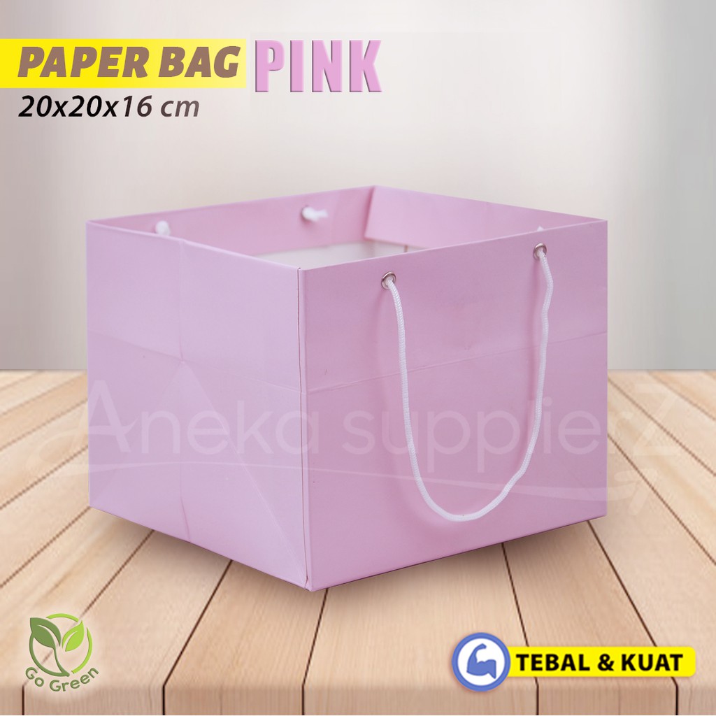 Jual Paper Bag Kue Cake Box - BABY GIRL - PINK | 20x20x16 cm (10PC ...
