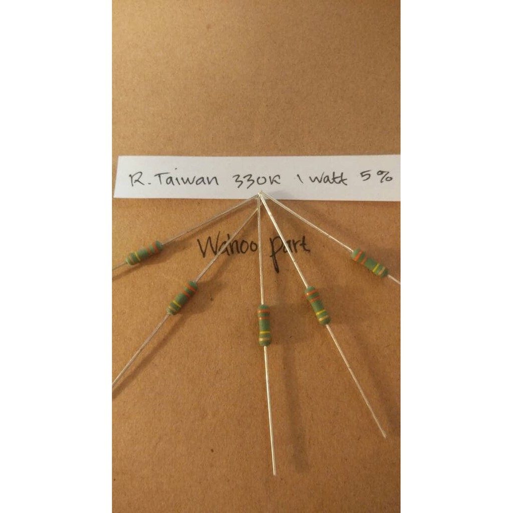 Jual Resistor 330K 1 watt 5% taiwan harga per 10 pcs | Shopee Indonesia