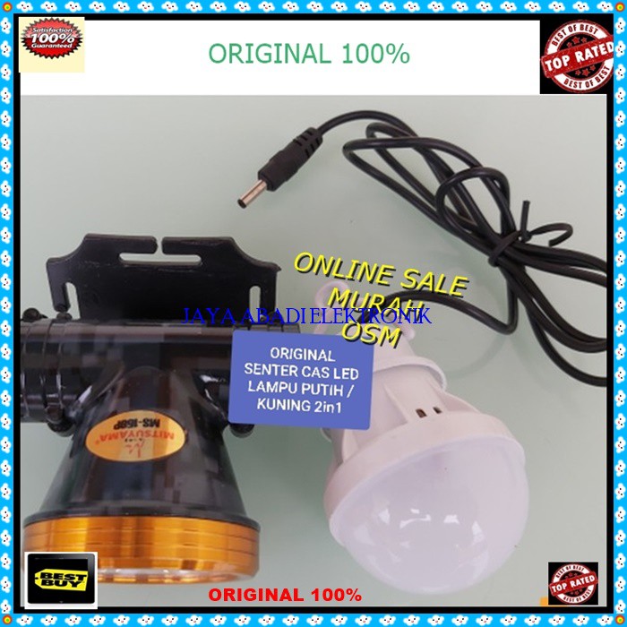 Jual G225 ORIGINAL Lampu senter kepala pala cas casan headlamp head lamp baterai putih kuning ...