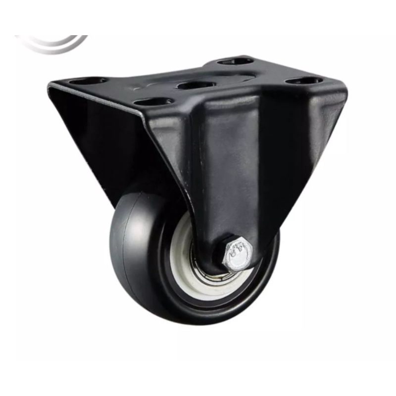 Jual Roda caster pvc 2 inch mati pvc black taiwan | Shopee Indonesia