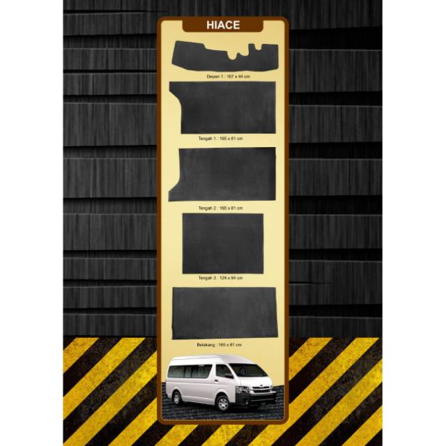 Jual Karpet karet Toyota Hiace komuter commuter full set sampai bagasi ...