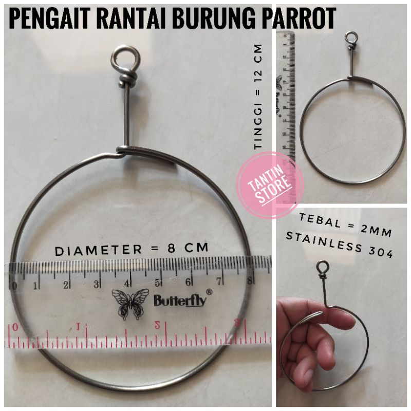 Jual Ring Handle Gelang Cantolan Rantai Burung Parrot Bahan Stainles ...