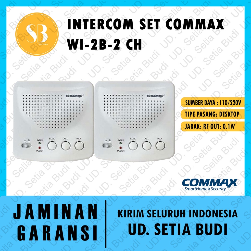 Jual Wireless Intercom Set COMMAX WI-2B-2 CH Asli dan Bergaransi | Shopee Indonesia