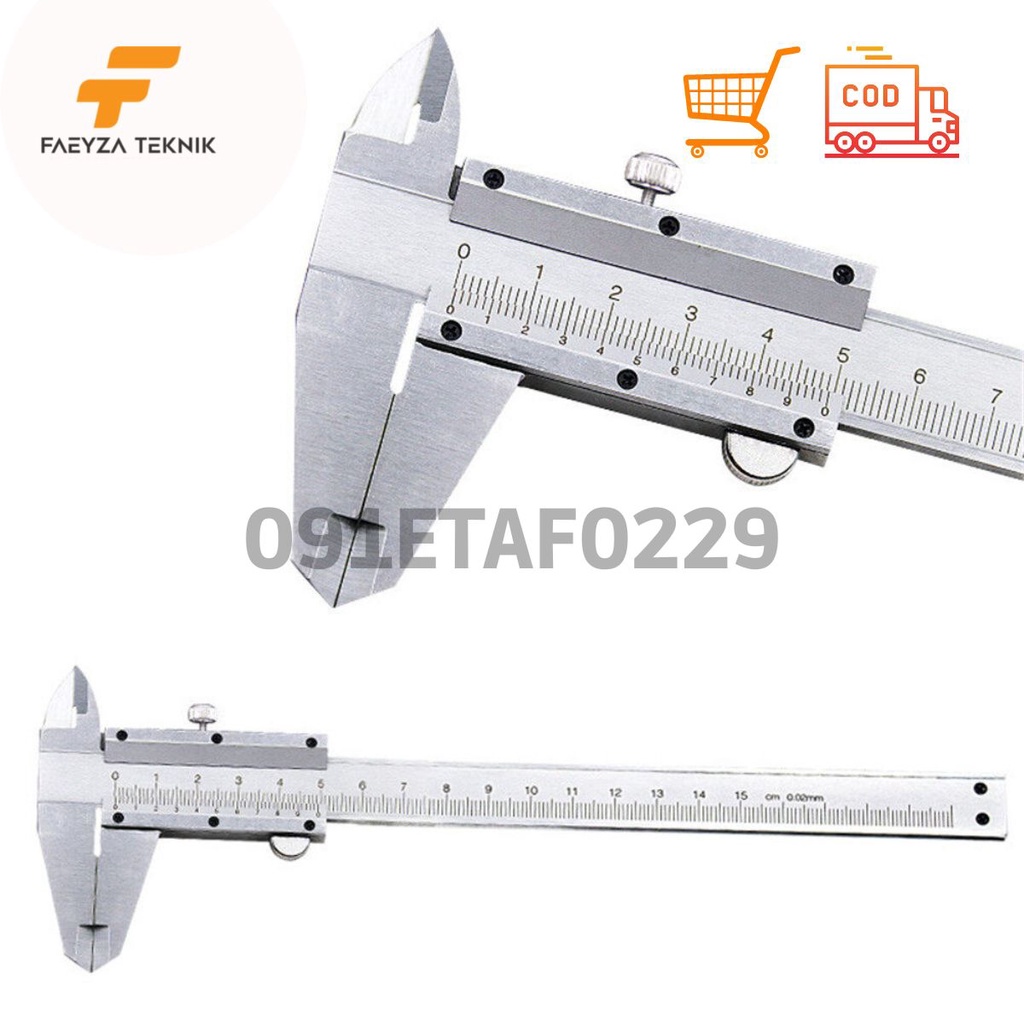 Jual sigmat caliper manual 150mm vernier full stainless bukan mitutoyo | Shopee Indonesia