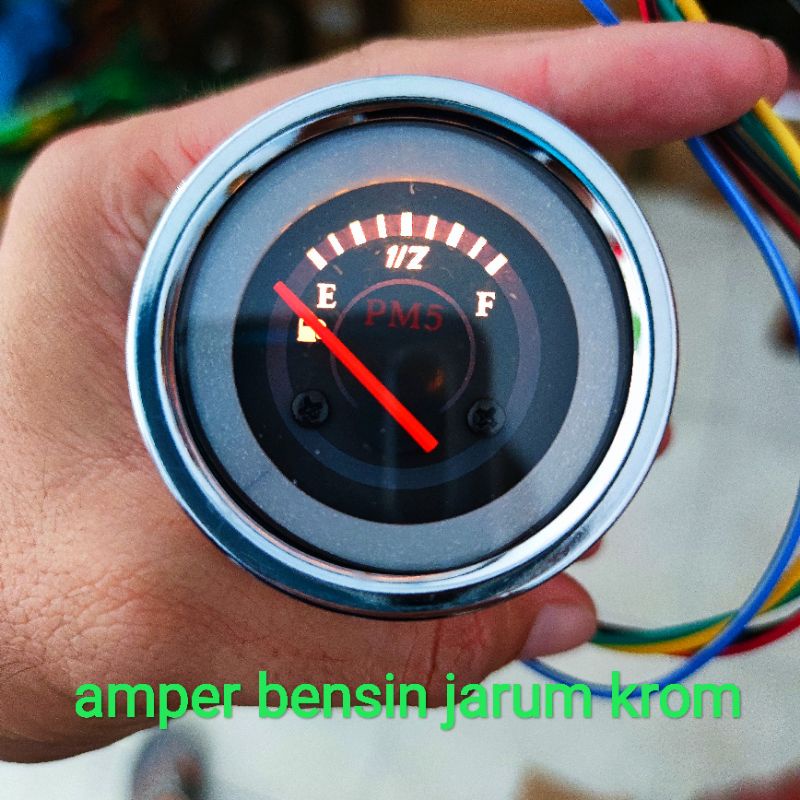 Jual spidometer bulat Amper bensin jarum universal semua motor ...
