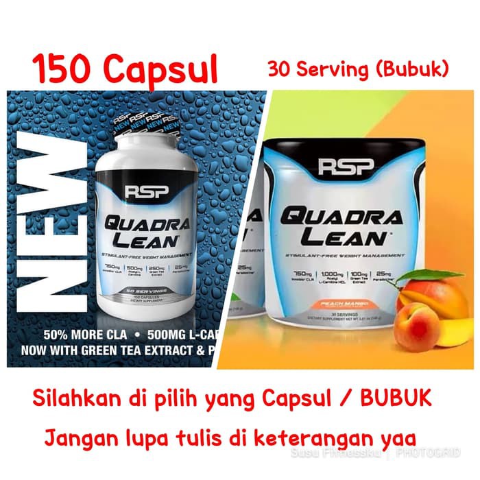 Jual Original Beauty">>> Rsp Quadra Lean 150 Caps Rsp Quadralean 150 ...
