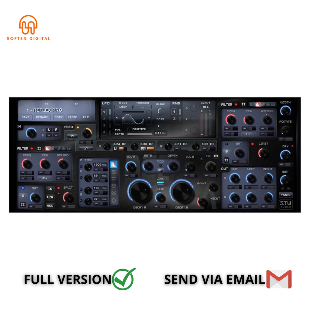 Jual STW Audio ReflexPro v2 VST Plugin powerful 4 channel multi effect delay unit - windows ...