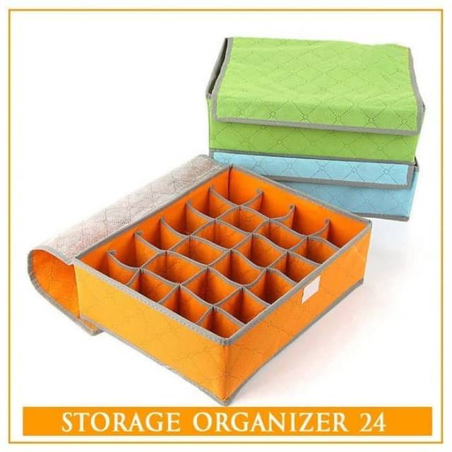 Jual Tempat simpan celana dalam Underwear Storage Box Organizer 24 CD ...