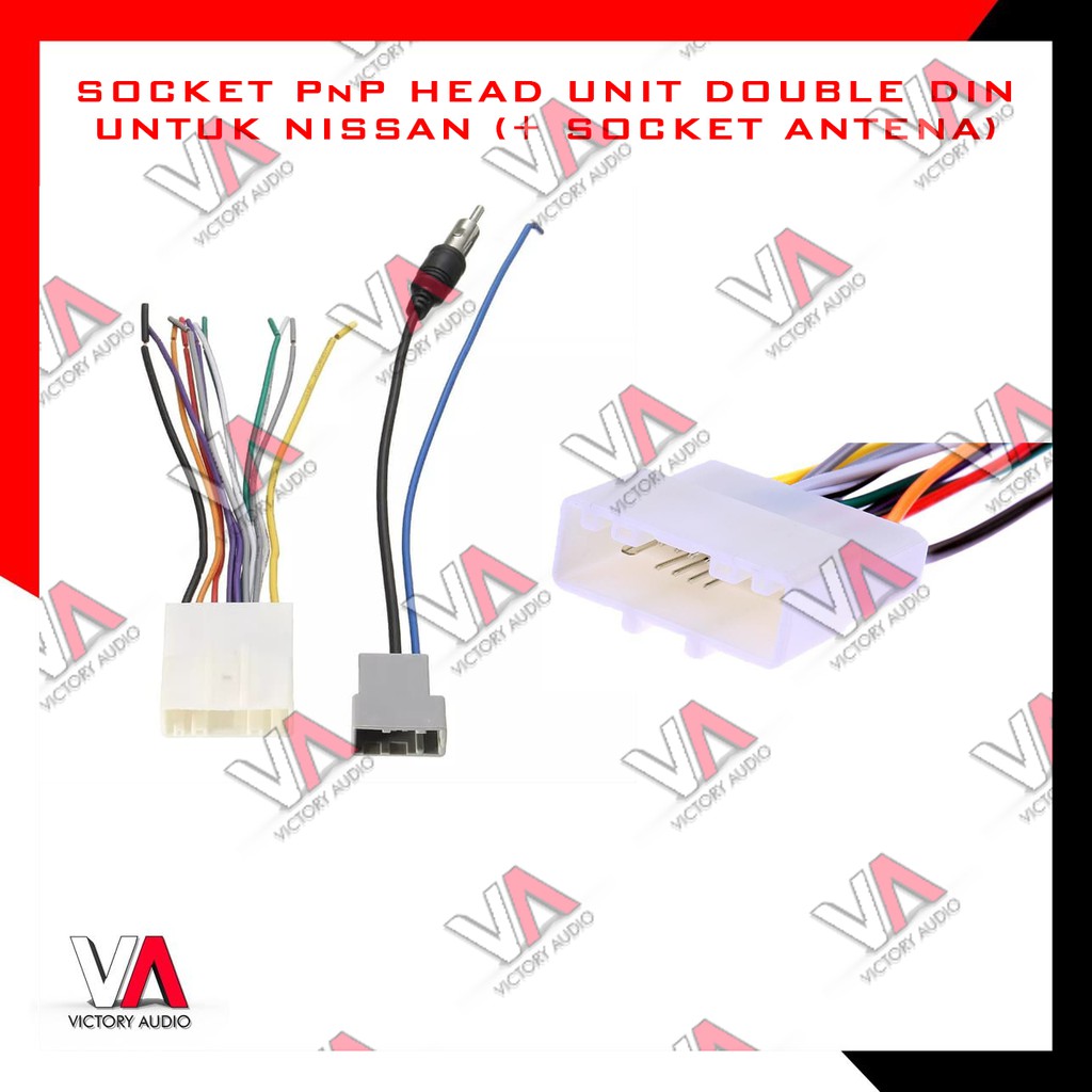 Jual Socket Head Unit Double Din Universal 7 Inch Nissan + Socket ...