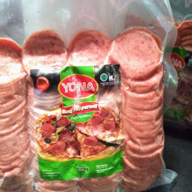 Jual Pepperoni Yona /daging sapi olahan/ daging sapi 500gr | Shopee ...