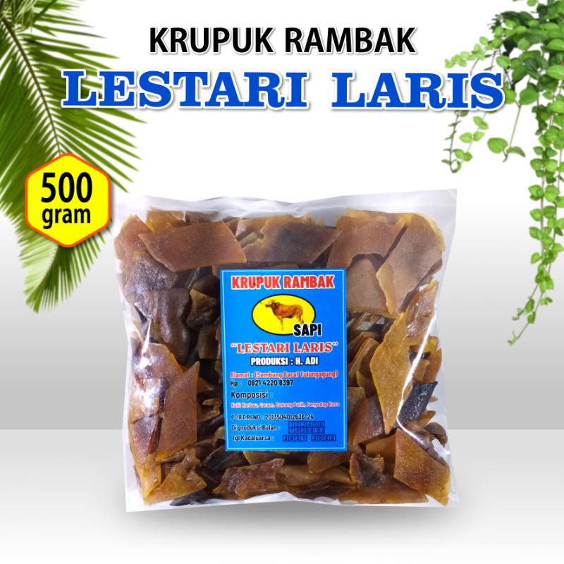 Jual Krupuk Rambak Sapi Mentah 500gr Krecek Rambak Asli Tulungagung
