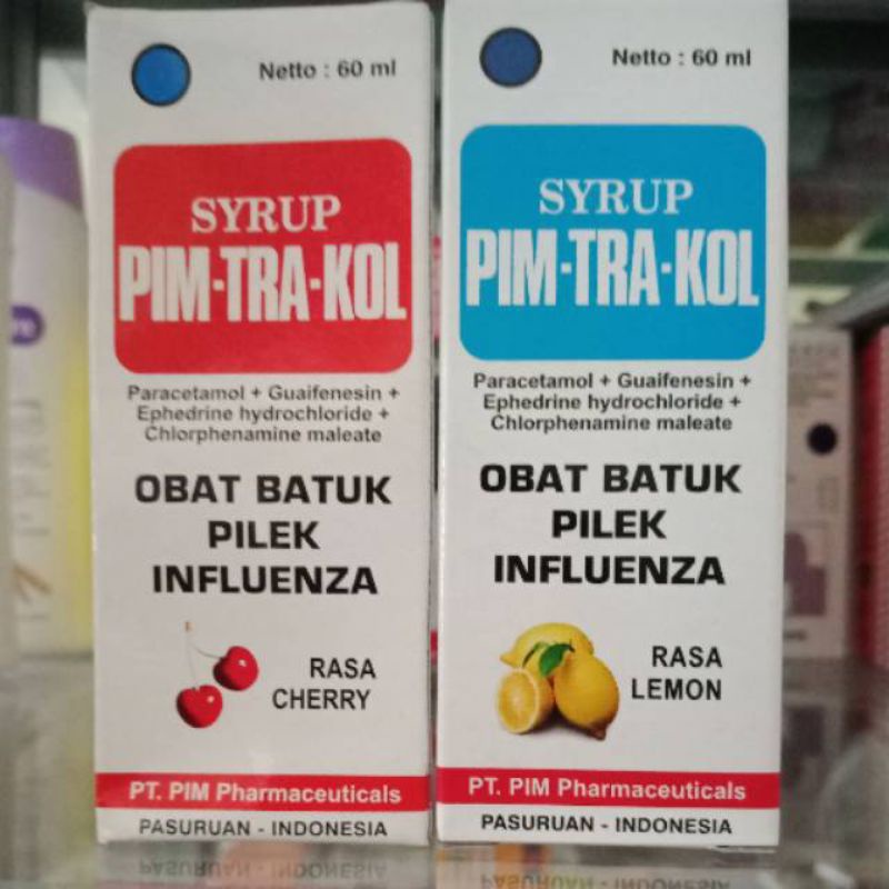 Jual PIMTRAKOL CHERRY & LEMON SYR 60ML (flu, batuk, pilek, demam ...