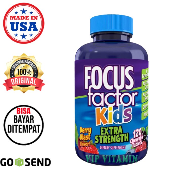 Jual Vit Anak - Focus Factor Kids Extra Strength Vitamin Suplemen Otak Anak Adhd | Shopee Indonesia