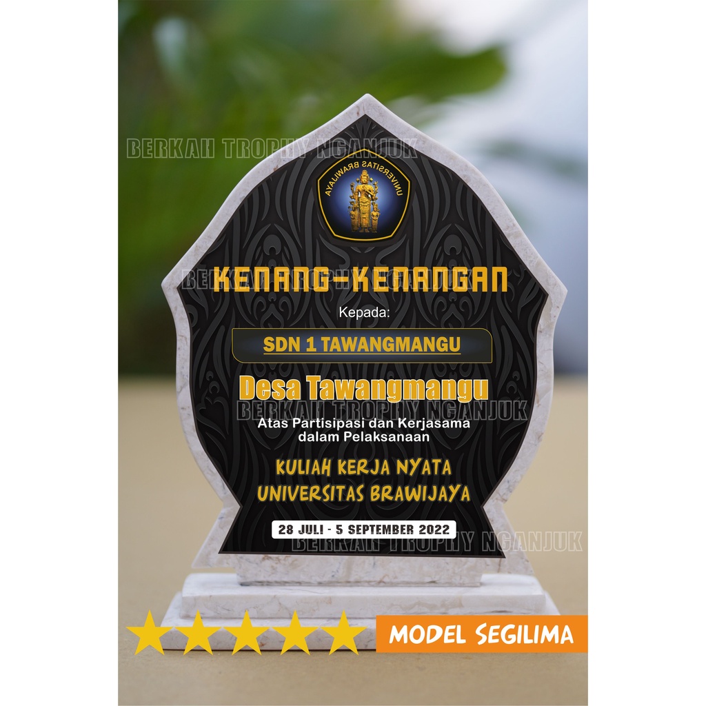 Jual KENANG KENANGAN PLAKAT MARMER / Cinderamata Vandel Plakat Marmer ...