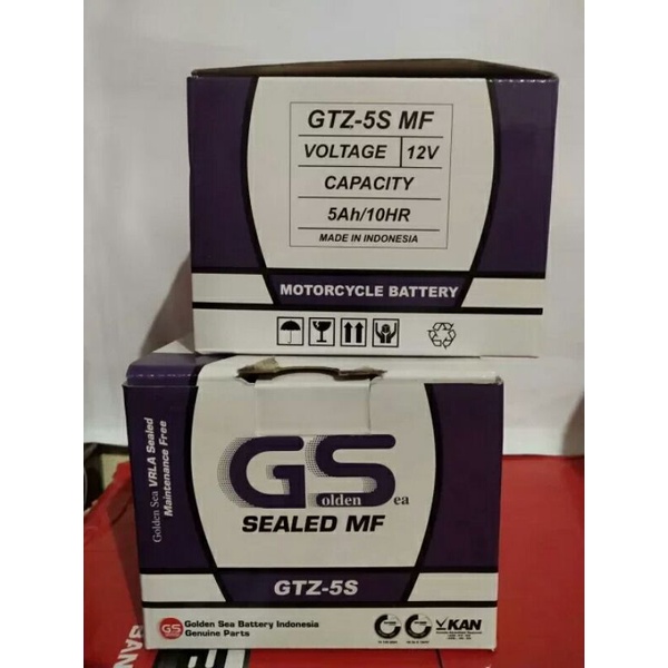 Jual ACCU/Aki GS GTZ-5S MF 12V 5Ah 10HR Golden Sea | Shopee Indonesia