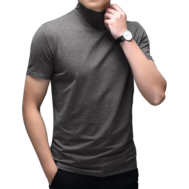 Jual Turtle Neck Pria Kaos polos lengan pendek leher tinggi / turtle ... Jual Turtle Neck Pria Kaos polos lengan pendek leher tinggi / turtle ...