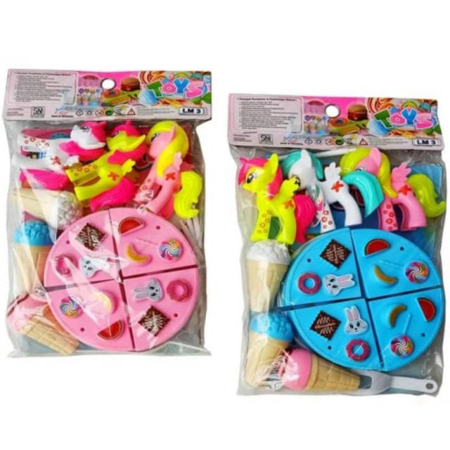 Jual MAINAN KUE TART ANAK DIY BIRTHDAY CAKE ADA KUDA MURAH MAINAN KUE ...