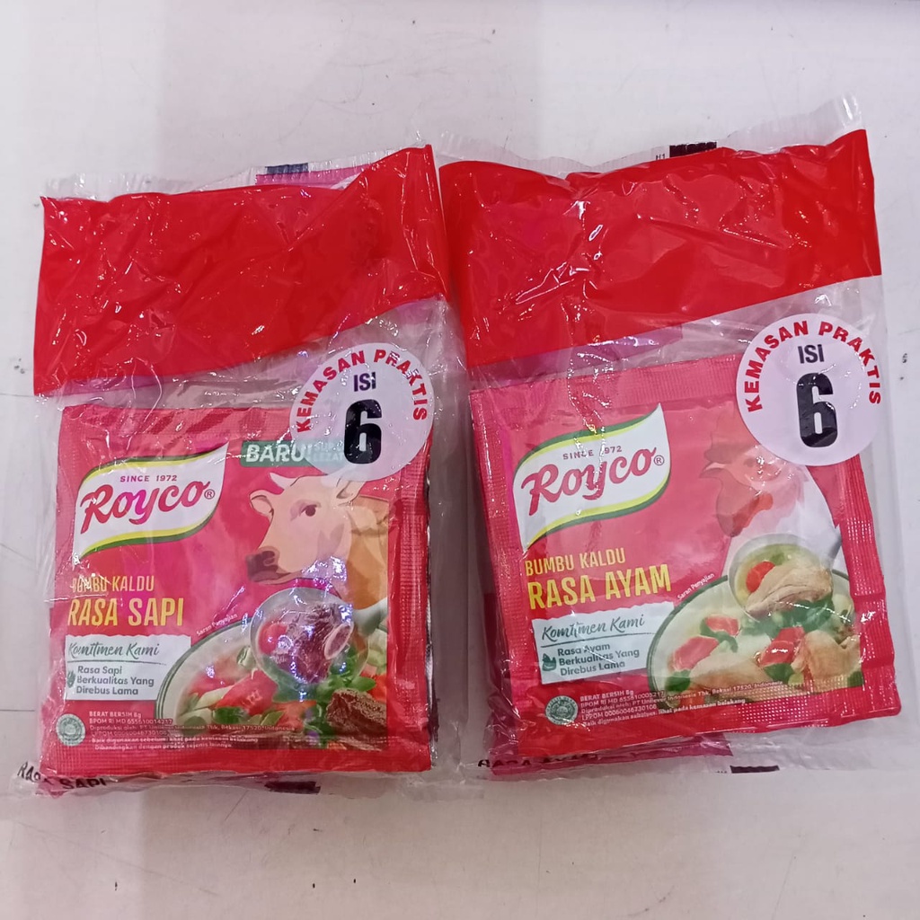 Jual ROYCO RASA AYAM/SAPI @ 8GR * 6 SACHET | Shopee Indonesia