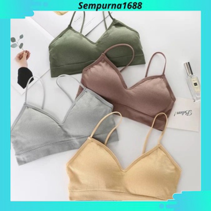 Jual Bra Wanita Tanpa Kawat Bahan Halus Pakaian Dalam Wanita Bralette ...