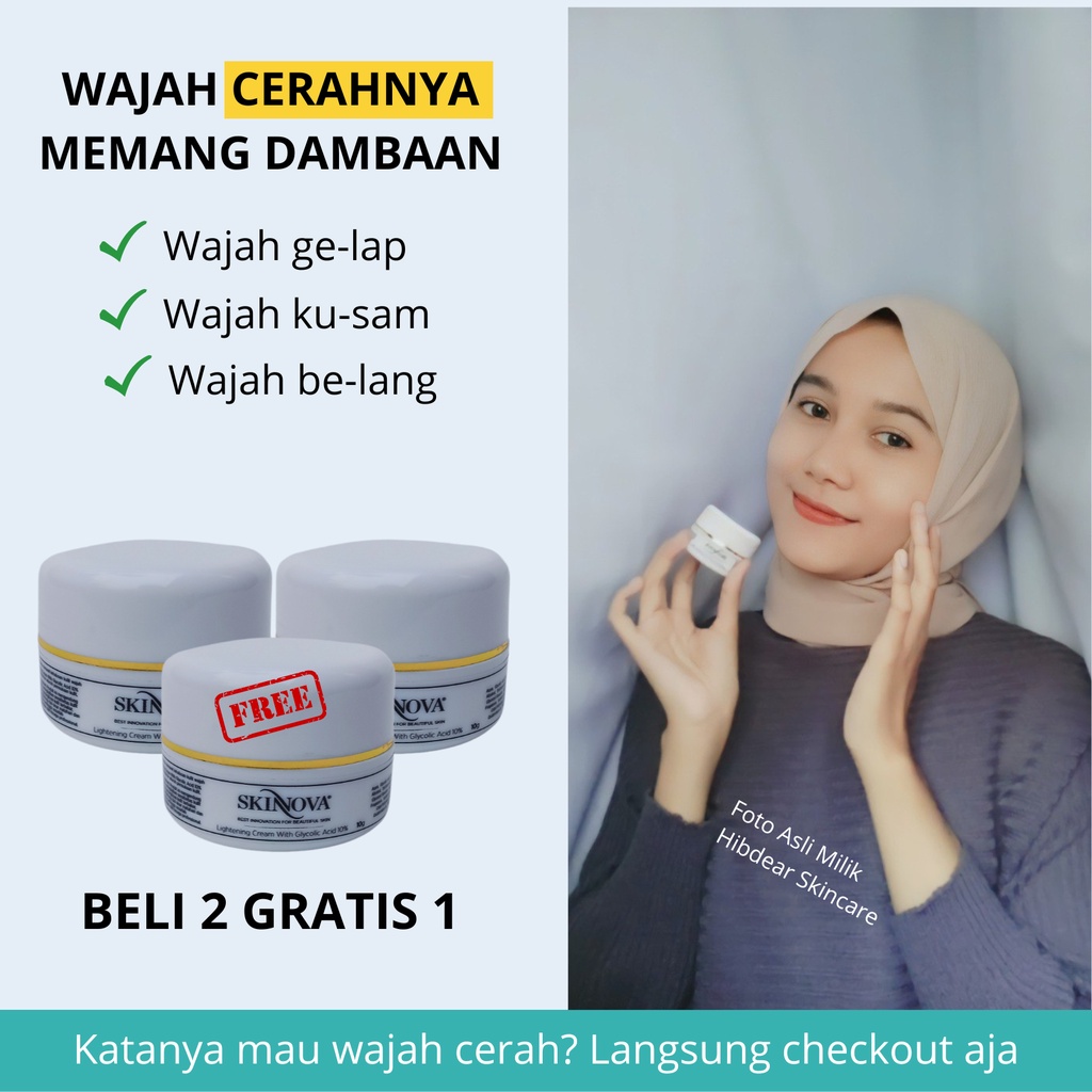 Jual Skinnova Lightening Cream - Mencerahkan, Glowing, Memutihkan Kulit ...