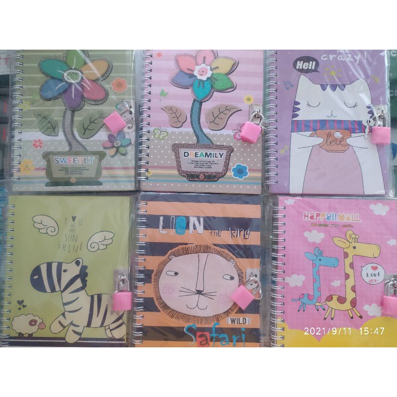 Jual Buku Agenda Diary Anak Fancy Hard Cover (ada kunci gembok ...