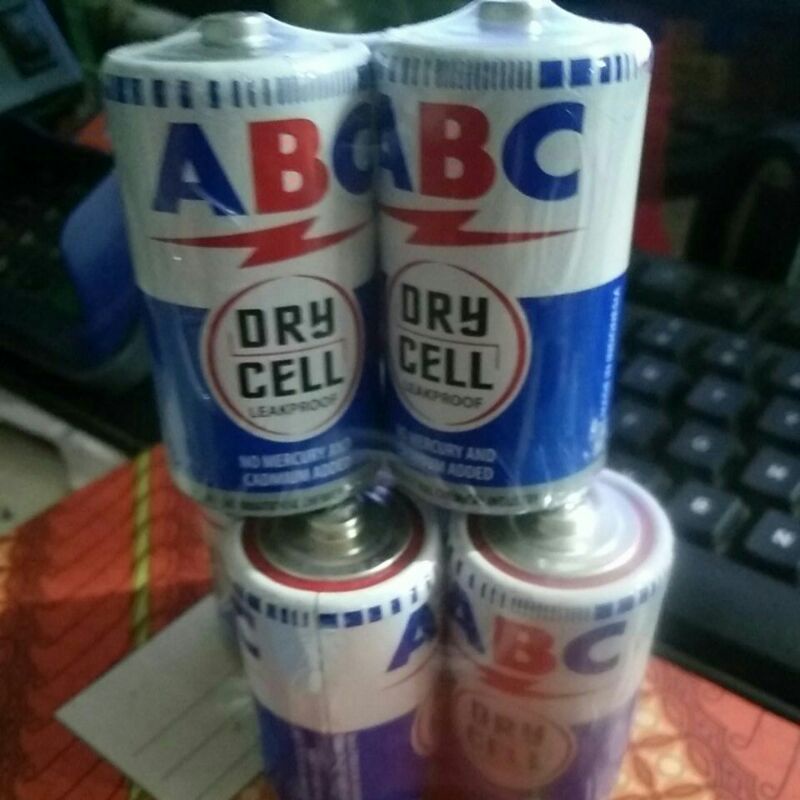 Jual Isi 12 Pasang baterai Radio ABC biru R20S atau Size D dry cell ...