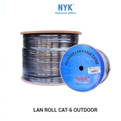 Jual Cable lan Nyk cat 6 6e utp Outdoor gigabit 305m - Kabel internet rj45 roll cat6e out door ...