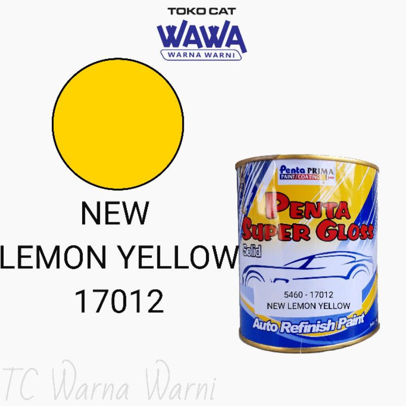 Jual cat duco Penta Super Gloss Lemon Yellow17012 /322 T Kuning solid ...