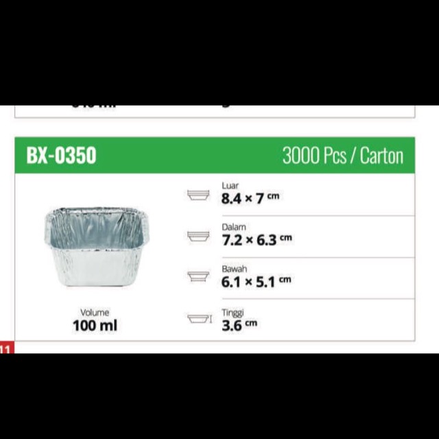 Jual Alumunium Foil Cup - Alu Tray BX-0350 isi 10lbr !!! | Shopee Indonesia