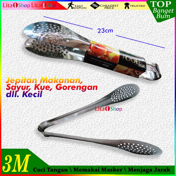 Jual Jepitan Capitan Makanan Kue Gorengan Tahan Panas 23 cm | Shopee ...