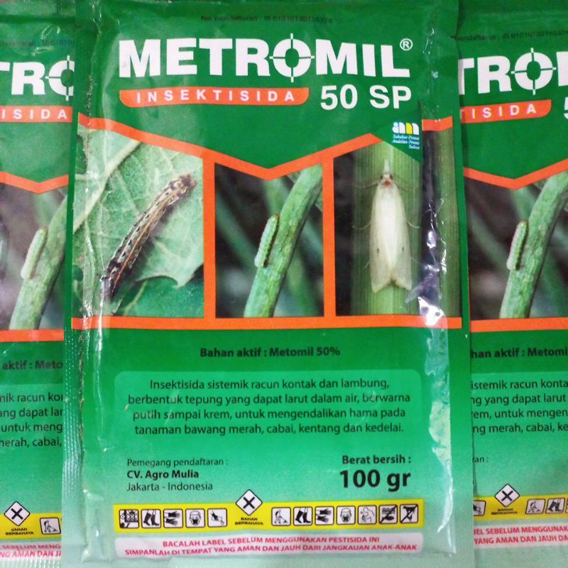 Jual METROMIL 50SP 100 Gram Insektisida Hama Ulat Grayak Dan Penghisap Pengerek Polong | Shopee ...